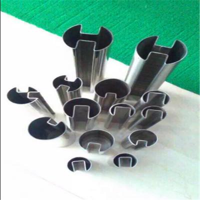 China high qualit ystainless steel double slotted round tube 316 304 pipe for sale