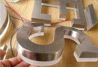 China Customized brushed stainless steel letter small acrylic led backlit channel for sale