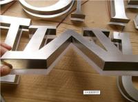 China Customized brushed stainless steel letter small acrylic led backlit channel for sale