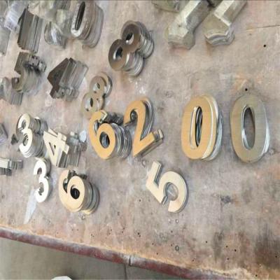 China laser cutting flat solid stainless steel gold color metal letters for sale