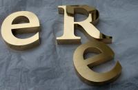 China laser cutting flat solid stainless steel gold color metal letters for sale