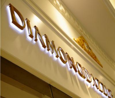 China Custom led backlit stainless steel signs channel letters laser cutting for sale
