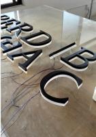 China Custom led backlit stainless steel signs channel letters laser cutting for sale