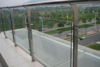 China Indoor Stainless Steel Staircases glass Railing Post satin finish made in China for sale