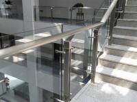 China stainless steel 304 glass balcony column for handrail mirror finish for sale