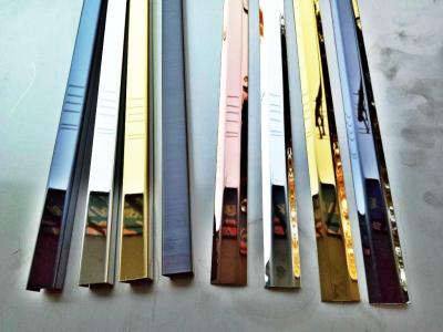 China Mirror nickel silver colored stainless steel trim L shape trim strips for sale