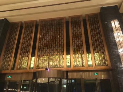 China OEM curtain wall panel metal screen stainless steel finish brass color for sale