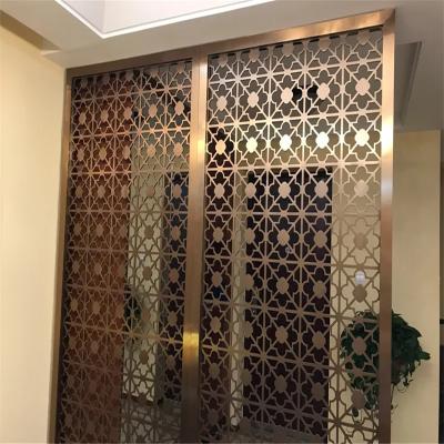 China Customized decorative panel in metal stainless steel screen partition for interior divider for sale