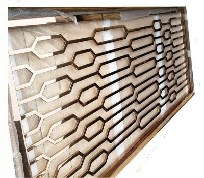 China Rose Gold Stainless Steel Perforated  Panels Stair  For Railing/Balustrade/Balcony for sale