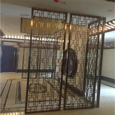 China Designed Folding screen room divider stainless steel decorative metal screen for sale