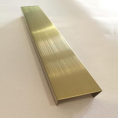 China Brushed Finish Rose Gold Stainless Steel Trim Strip 201 304 316 for sale