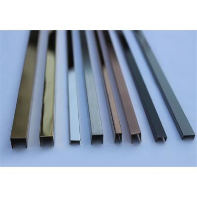 China Brushed Finish Rose Gold Stainless Steel Corner Guards 201 304 316 for sale
