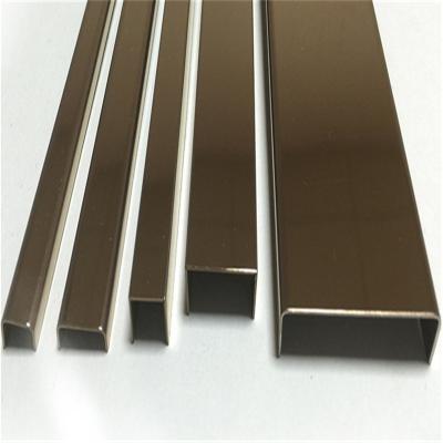 China Brushed Finish Black Stainless Steel Tile Trim 201 304 316 wall ceiling door frame for sale