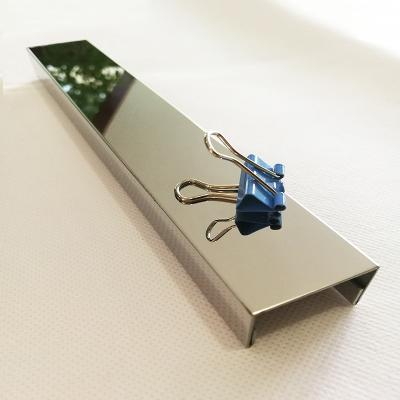 China SS 304 Metal brush mirror U type stainless steel tile trim for decoration for sale