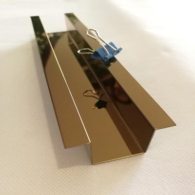 China Brushed Finish Gold Stainless Steel Tile Trim 201 304 316 wall ceiling frame for sale