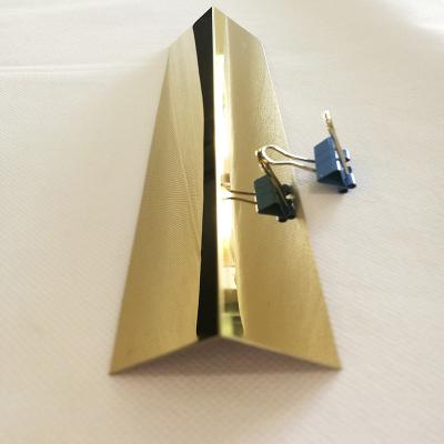 China Gold Brush Polished 304 stainless steel tile trim profile round edge corner trim for sale