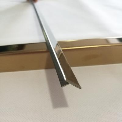 China Hairline Finish Bronze Stainless Steel Trim Edge Trim Molding 201 304 316 For Wall Ceiling Frame Furniture Decoration for sale
