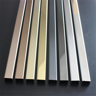 China Hairline Finish Matt Stainless Steel Trim Strip 201 304 316 For Wall Ceiling Frame Furniture Decoration for sale