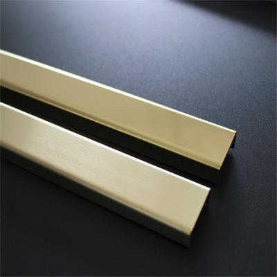 China Rose Gold Black Silver Stainless Steel Tile Trim U Shape 304 Grade Indoor Decorative Tile Profile For Wall Protectors for sale