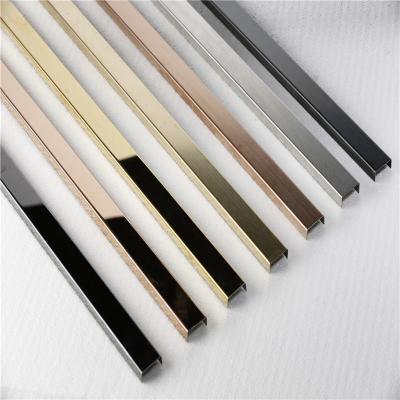 China Free sample stainless steel tile trim u shape polished ss profile for sale