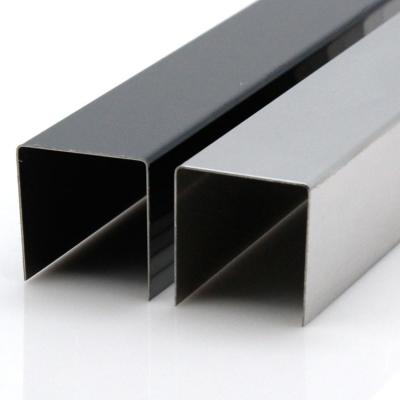 China SS 201 304 grade stainless steel square edge trim for stair edge and corner protector for sale