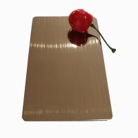 China high quality rose gold mirror SS304 sheet decorative 4x8 stainless steel sheet 0.6-1.5mm thickness for sale