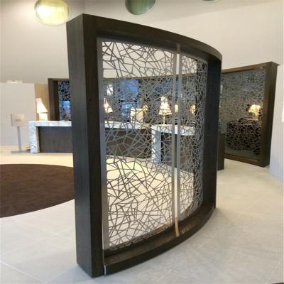 China metal curved screen stainless steel room divider for partition wall panel for sale