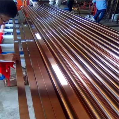 China decorative color stainless steel profile square hollow section  with gold or rose gold mirror finish for sale