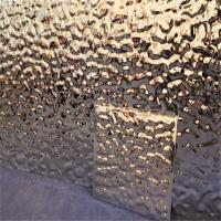 China Hot Designed sheet Gold color mirror bright finish hammered stainless steel sheet for wall cladding for sale