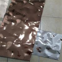 China 304 316 quality NO.8 mirror stainless steel sheet hammered embossed pattern for interior decoration for sale