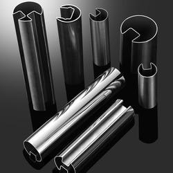 China high quality 304 316 stainless steel round slotted tube and SS pipe for glass railing for sale
