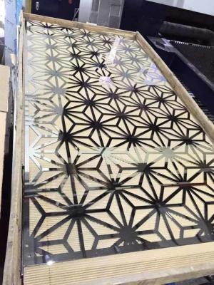 China Mirror Rose Gold Metal Screens For Hotels/Villa/Lobby/Shopping Mall for sale