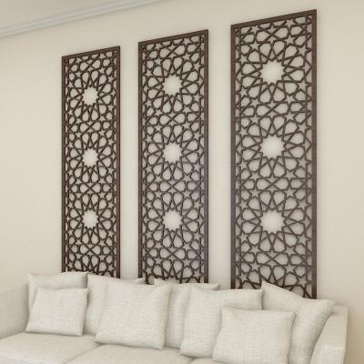 China Powder Coating Aluminum Carved/ Engraved Mashrabiyia  Panels For Column Cover/Cladding for sale