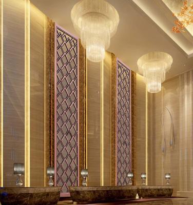 China Antique Copper Stainless Steel Carved/ Engraved Mashrabiyia  Panels Stair  For Railing/Balustrade/Balcony for sale