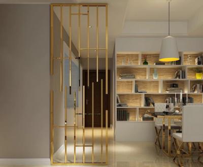 China Hairline Gold Metal Screens For Office/Room/Interior Decoration for sale