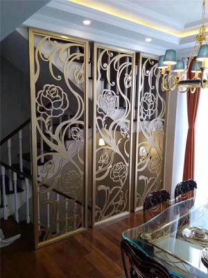 China Hairline Bronze Stainless Steel Perforated  Panels For Office/Room/Interior Decoration for sale