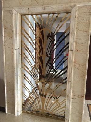 China Mirror Gold Metal Screens For Hotels/Villa/Lobby/Shopping Mall for sale