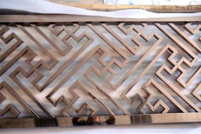 China Mirror Rose Gold Stainless Steel Perforated  Panels For Office/Room/Interior Decoration for sale