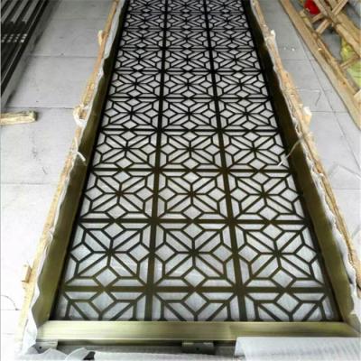 China Mirror Copper Stainless Steel Perforated  Panels For Hotels/Villa/Lobby/Shopping Mall for sale
