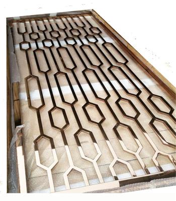 China Rose Gold Metal Laser Cut Panels For Railing Balustrade Balcony for sale