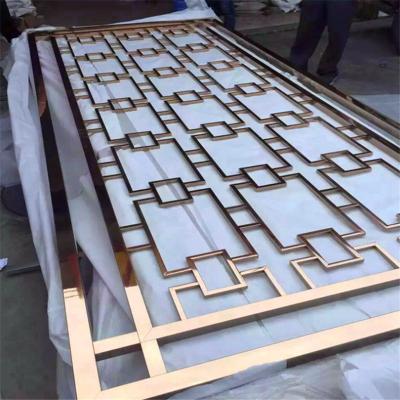 China Rose Gold Metal Laser Cut Panels For Facade Wall Cladding  Curtain Wall Ceiling for sale