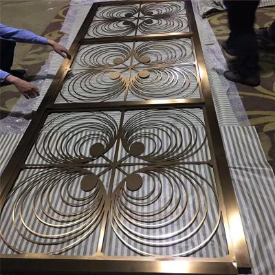 China Rose Gold Metal Laser Cut Panels For Hotels Villa Lobby Interior Decoration for sale