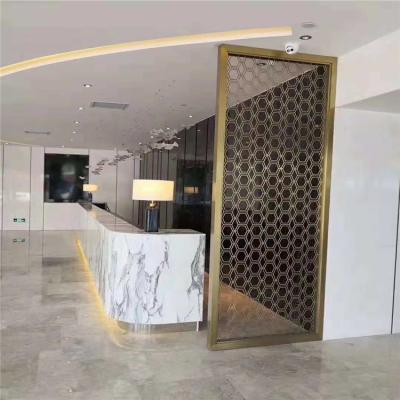 China Gold Metal Laser Cut Panels For Column Cover Cladding for sale