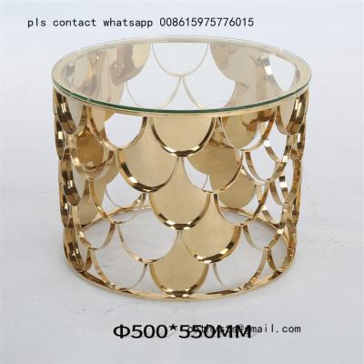 China simple modern style metal furniture stainless steel base coffee table for sale