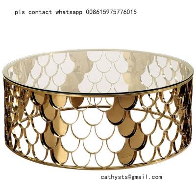 China Nordic living room modern tempered glass stainless steel table base for sale