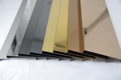 China silver gold rose gold stainless steel tile trim 6mm 8mm 10mm u channel profile for sale