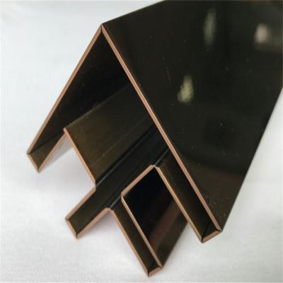 China Mirror Finish Black Stainless Steel U Channel U Shape Profile Trim 201 304 316 for wall ceiling furniture decoration for sale