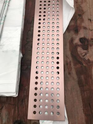 China decorative stainless steel sheet perforated metal panel brass colour for sale