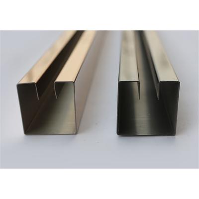 China Mirror Finish Gold Stainless Steel Angle U Shape Trim 316 304  for wall  ceiling door frame border furniture decoration for sale