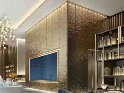 China Hammered Stainless Steel Panels Rose Gold Mirror Finish For Hotels Villa Lobby Interior Decoration for sale